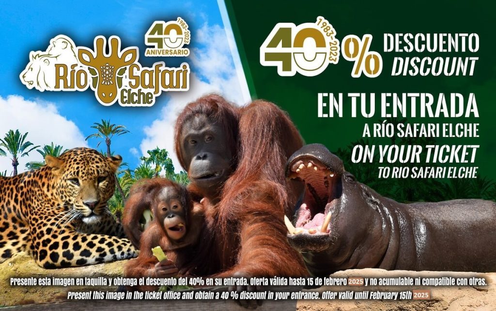 Your ticket to Rio Safari with a 40% discount - Río Safari Elche